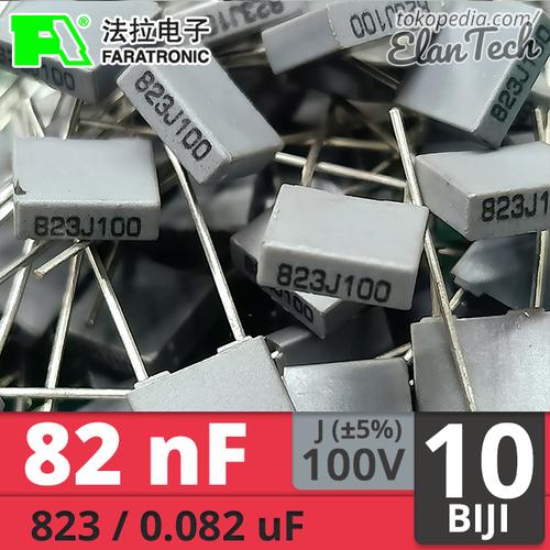 Jual Kapasitor MKM 82nF / 823 / 100V J 10 pcs Capacitor Pack ElanTech ...