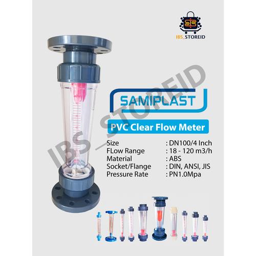 Jual Rotameter Flow Meter PVC Flange 4 Inch S 18-120 m3/h Samiplast ...