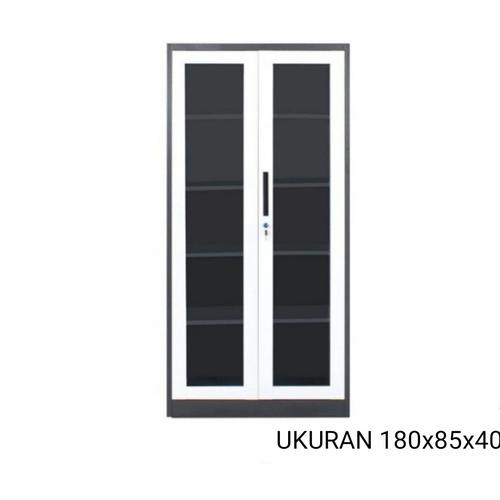 Jual Filing Cabinet Besi Lemari Arsip Kantor 2 Plat Pintu Kaca-Oddey ...