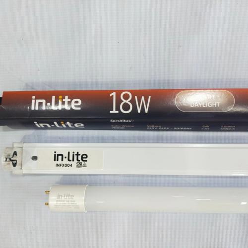Jual 1 set kap lampu inlite 18 watt(120cm)/inlite 1paket lampu tl led 18wat - Kota Tangerang ...