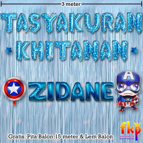 Jual Paket Dekorasi Tasyakuran Khitanan Sunatan Balon Tema Captain ...