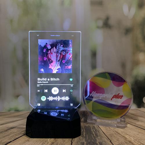 Jual LED SPOTIFY SONG BARCODE Piala Trophy custom unik murah akrilik ...