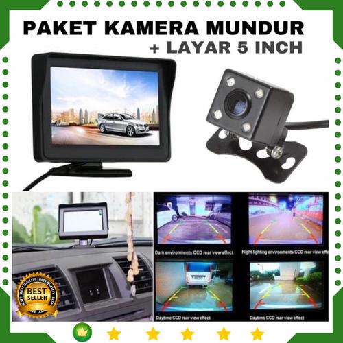 Jual Paket Kamera Mundur Mobil Parkir Rear View Camera CCD + Monitor 5 ...