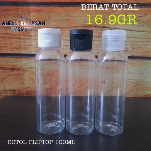 Jual Botol fliptop 100ml / Botol plastik tutup fliptop / Botol flipcap - fliptop bening - Kab ...