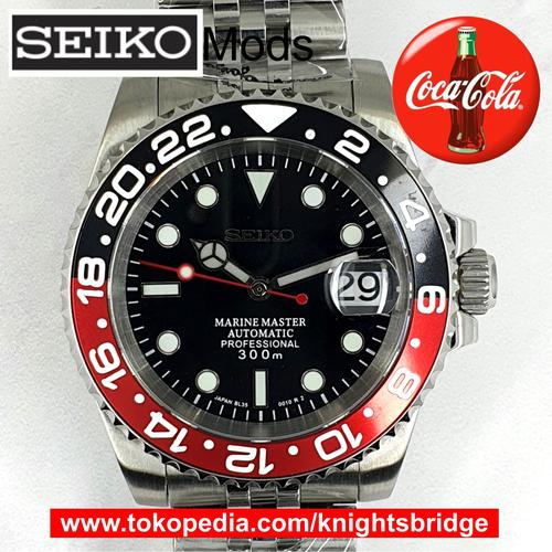 Jual SEIKO Mod COKE | Seiko Marine Master NH35 COKE GMT Master II ...