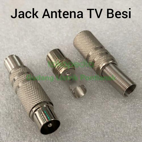 Jual Jack Colokan Antena TV 5C Male Jantan Besi Metal Bahan Tebal ...