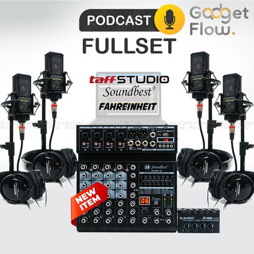Promo PAKET PODCAST 4 ORANG MIC MICROPHONE LG240 MIXER 6 CHANNEL ...
