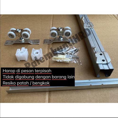 Jual Rel pintu dorong sliding geser gantung J2 D2 160cm Galvanis Roda Set - Jakarta Barat ...