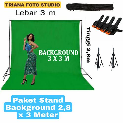 Jual Stand background 2,8 x 3 m , green screen 3 x 3m - PAKET B ...