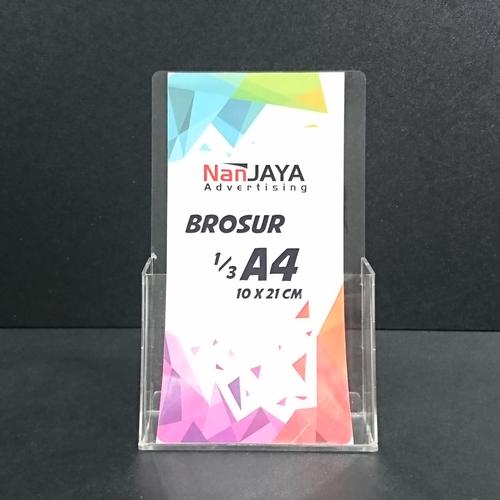 Jual RAK / TEMPAT BROSUR BROCHURE ACRYLIC / AKRILIK UKURAN 1/3 A4 - Kab ...