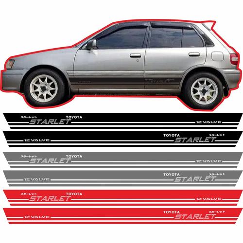 Jual sticker cutting Toyota Starlet kapsul list body Starlet - Putih ...