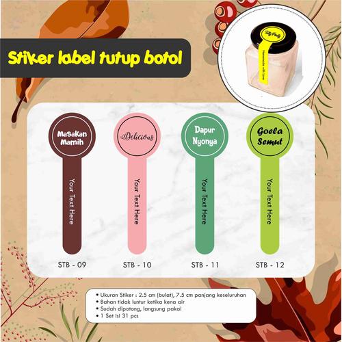 Jual Stiker label tutup botol / Seal Botol minum 11-20 - STB 11 - Kab ...