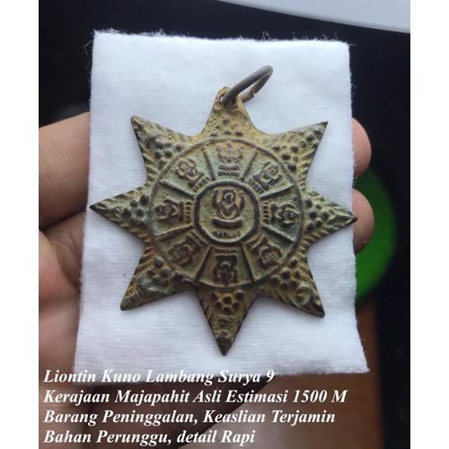 Jual Liontin Kuno Lambang Surya Kerajaan Majapahit Tahun 1500M - Kab ...