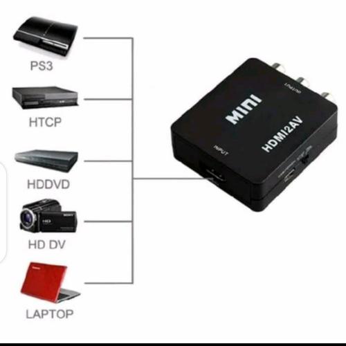 Jual HDMI to AV RCA Converter Adapter MINI HDMI2AV ADAPTER MINI BOX ...