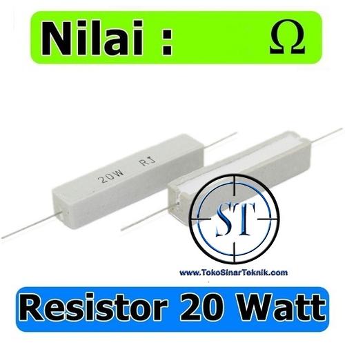 Jual Resistor Keramik 20watt 10 Ohm Putih Kotak Resistor 20W 10 Ohm ...