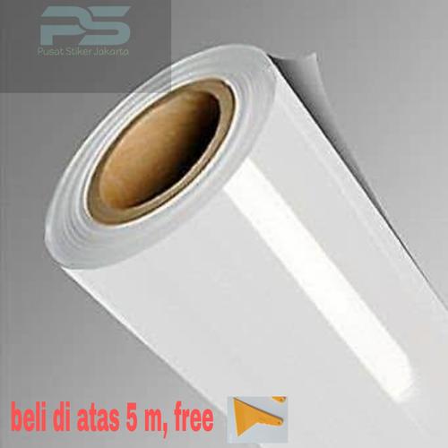 Jual stiker putih polos glossy doff mate/stiker putih glass board ...