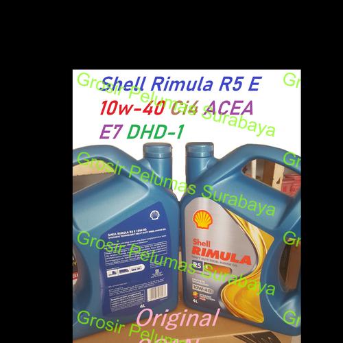 Jual Oli mesin Diesel Original Import SHELL Rimula R5E R5 E 10w/40 4 ...