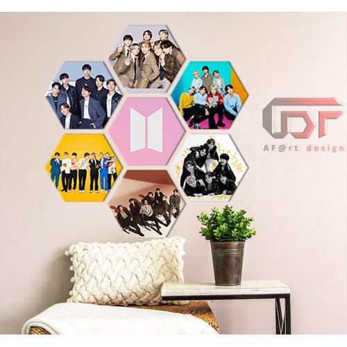 Jual Frame Bingkai Foto Segi Enam Octagon Custom Walldecor Photowall ...