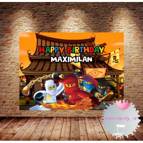 Jual Custom Backdrop Banner Spanduk Happy Birthday Ninjago Lego ...