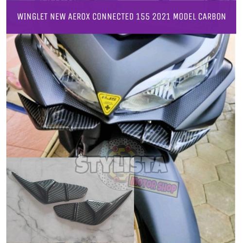 Jual WINGLET NEW AEROX 2021 CARBON WINGLET AEROX CONNECTED 155 CARBON ...