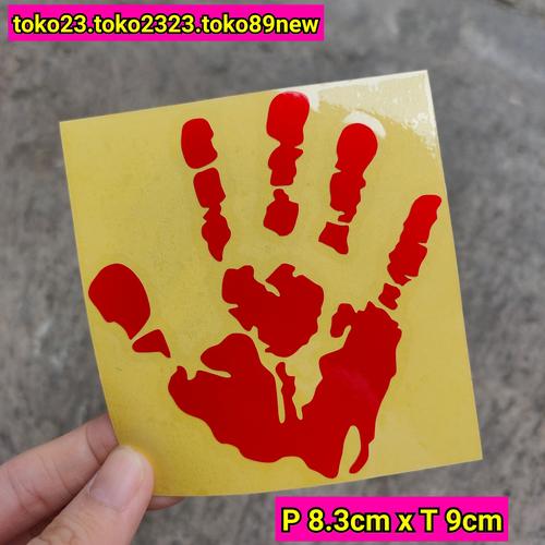 Jual stiker cutting stiker tangan stiker telapak tangan stiker motor ...