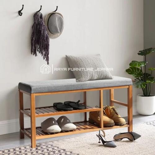 Jual BENCH BANGKU RAK SEPATU MINIMALIS MODERN JATI - Kab. Jepara - Raya ...