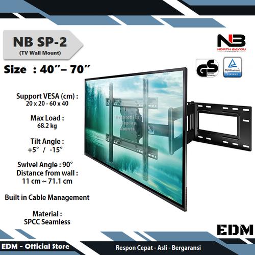 Jual Bracket TV 40 42 43 49 50 55 60 65 70 inch, Bracket TV Swivel NB ...