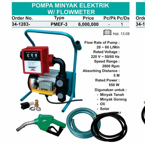 Jual Pompa Minyak Oli Solar Elektrik with flow meter WIPRO PMEF3 - Kota ...
