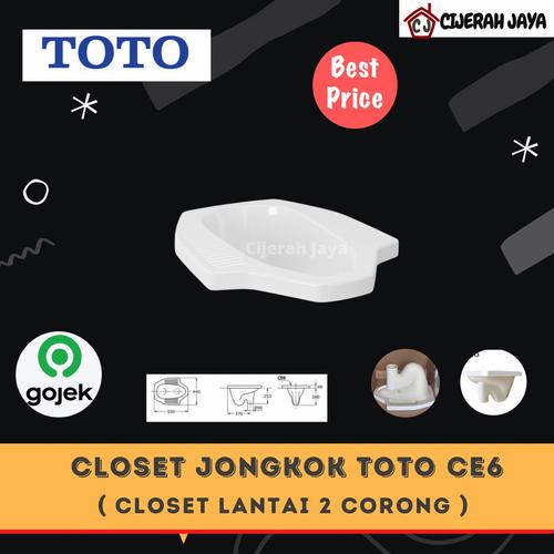 Jual TOTO CE6 / Closet Jongkok Toto CE6 / Kloset Toto Lantai 2 Corong ...