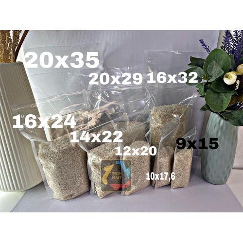 Jual PLASTIK STANDING POUCH PLASTIK KLIP KEMASAN BERDIRI UK 12X20 TEBAL ...
