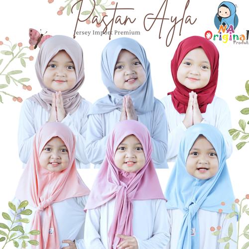Promo Hijab pastan anak jilbab pastan ayla jersey original - Navy, S ...