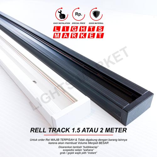Jual Rell Track Lampu Sorot Rel Spot Light Spotlight 1.5/2 Meter 1.5M ...