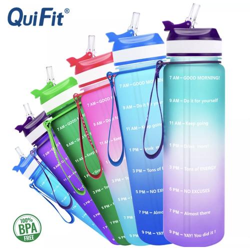 Jual [ORIGINAL 100%] QuiFit Botol Minum Motivasi 1 L/BPA Free/Anti ...