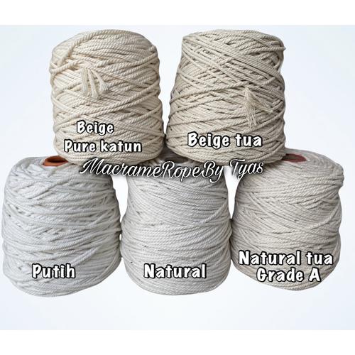 Jual Tali macrame premium non warna berat 500gr - Putih - Kab. Klaten ...