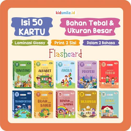Jual FLASH CARD KIDSMILE Mainan Edukasi Anak Flashcard Anak Flash Card ...