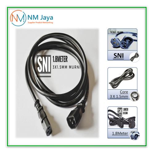 Jual KABEL POWER CORD CPU MONITOR/KABEL UPS 1.8Mtr[SNI-3X1.5mm ...