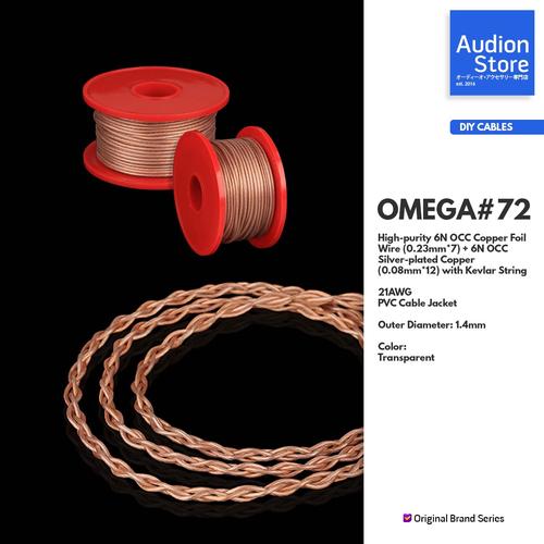 Jual OMEGA CABLE No. 72 6N OCC Copper Foil + Silver-plated Copper 21AWG ...