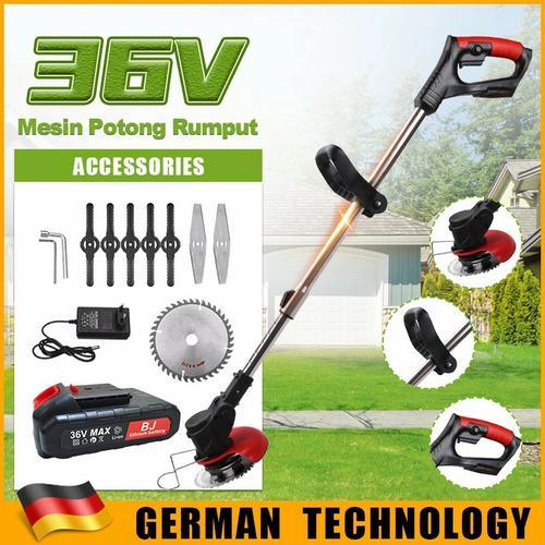 Jual 36V Mesin Potong Rumput Electric Lawn Mower Cordless Grass Cutter ...