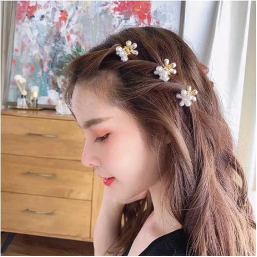 Jual Jepit Rambut Elegan Motif Bunga Daisy dengan Mutiara - Jepit Poni ...