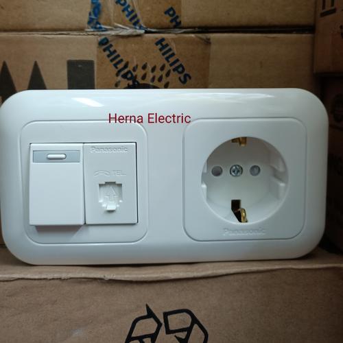 Jual Stop Kontak WEJP 11212-7 CP + Saklar Engkel + Outlet Telpon ...