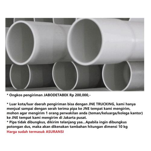 Jual Pipa PVC langgeng 14" 14 in inch 4m AW D Putih abu dengan / tanpa ...