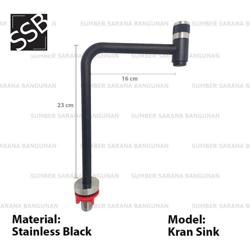 Jual Kran Wastafel Hitam Tinggi Black / Keran Sink Cuci Tangan 208 ...