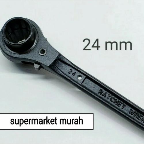 Jual KUNCI RING RACHET SKAFOLDING 24 X 30 MM - DOUBLE RATCHET ...