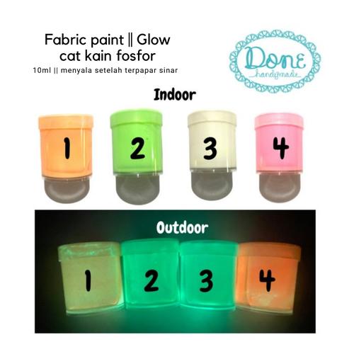 Jual Gid paint cat fosfor glow in the dark cat kain glow paint cat ...