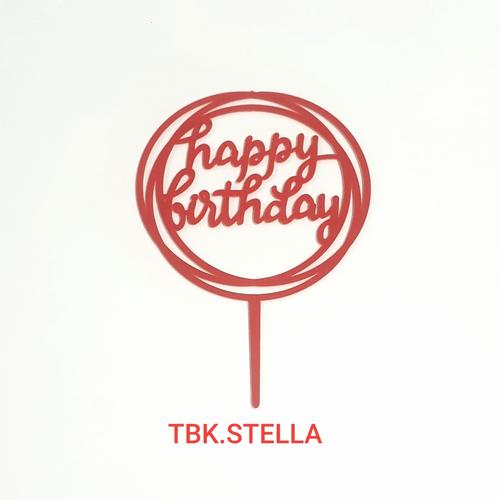 Jual TOPPER HAPPY BIRTDHAY ACRYLIC WARNA MERAH - Kota Medan - TOKO ...