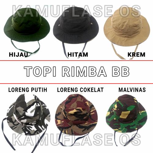 Jual TOPI RIMBA ARMY MILITARY BB BOLAK BALIK LORENG DAN POLOS ...
