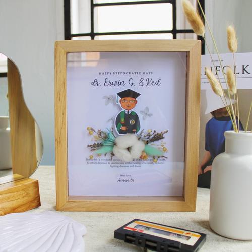 Jual Frame Karikatur Custom Bingkai Bunga Bingkai Karikatur / Flower ...