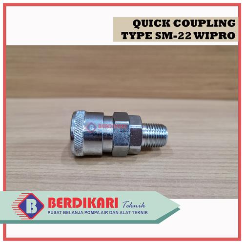 Jual COUPLER MALE KOPLER QUICK COUPLING SAMBUNGAN ANGIN KOMPRESOR SM 22 ...