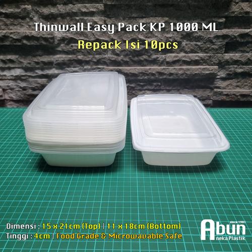 Promo Thinwall Easy Pack KP 1000 ML Repack 10pcs - Jakarta Selatan - Abun Aneka Plastik | Tokopedia