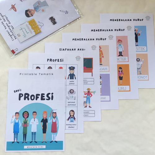 Jual Worksheet Tematik Seri Profesi 35 Lembar Aktivitas Bertema Profesi ...